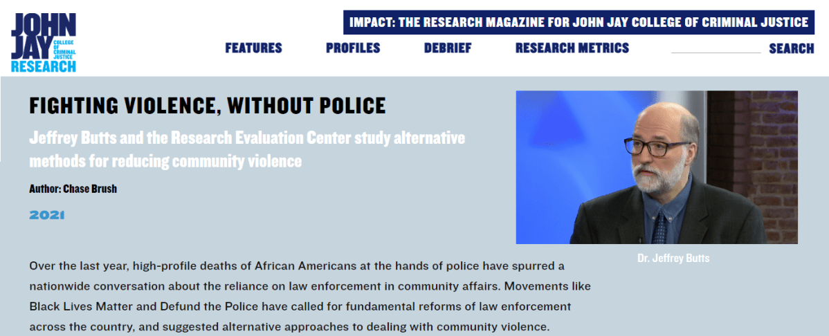 Fighting Violence, Without Police – JeffreyButts.net